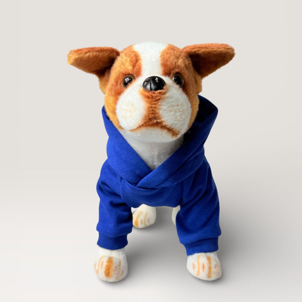 Blue Blank Dog Hoodie — Customizable Fleece Pet Hoodie | Fetch Blanks