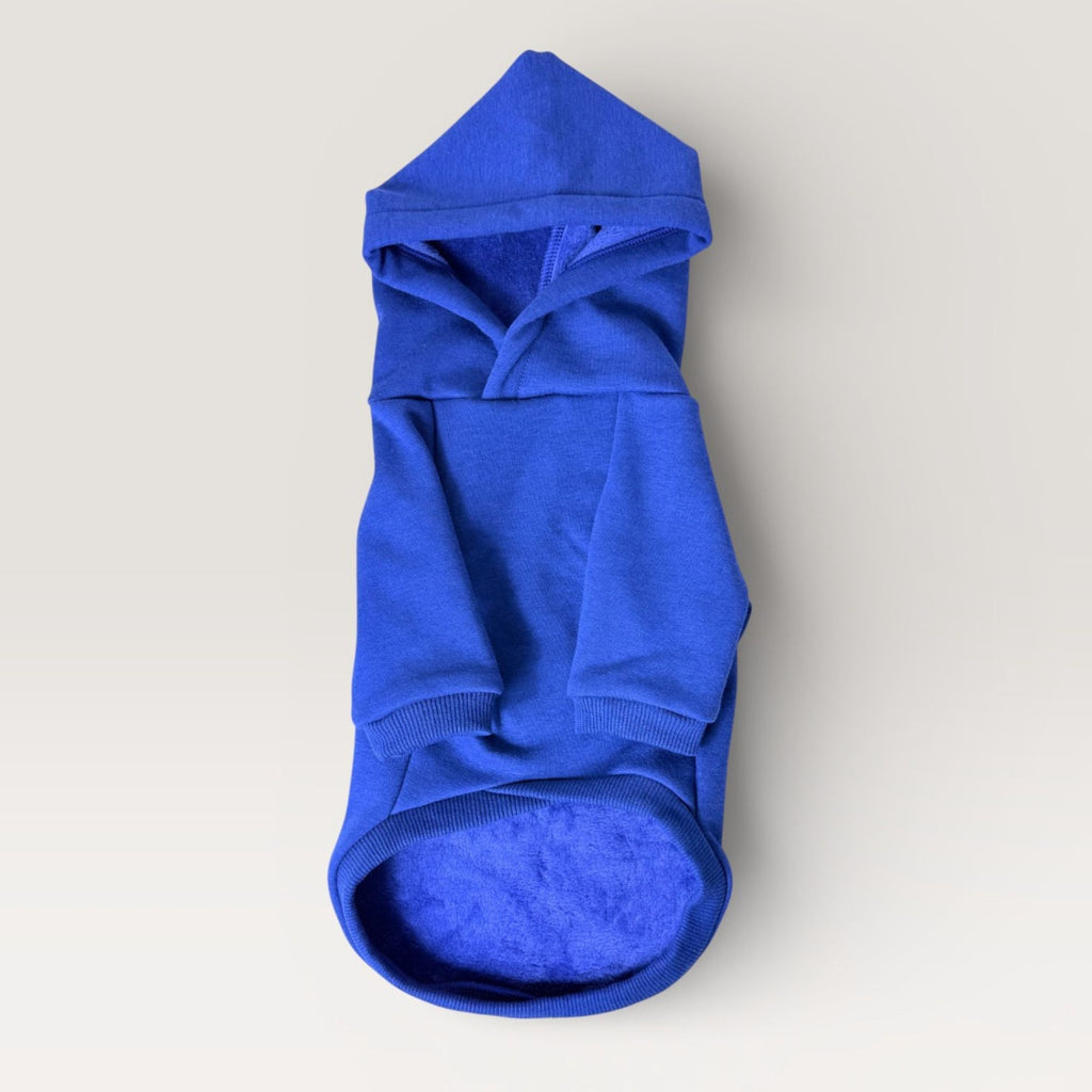 Blue Blank Dog Hoodie — Customizable Fleece Pet Hoodie | Fetch Blanks