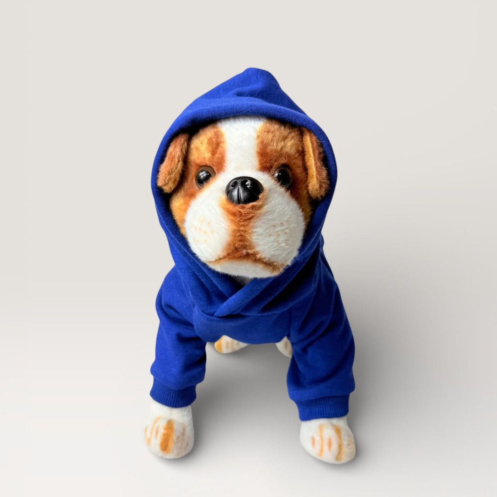 Blue Blank Dog Hoodie — Customizable Fleece Pet Hoodie | Fetch Blanks